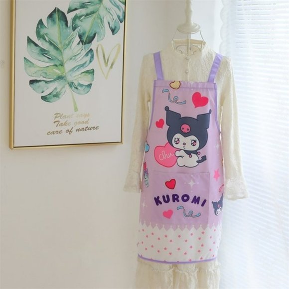 Kuromi | Kitchen | Kuromi Kitchen Apron Chef Style Ties In Back Purple ...
